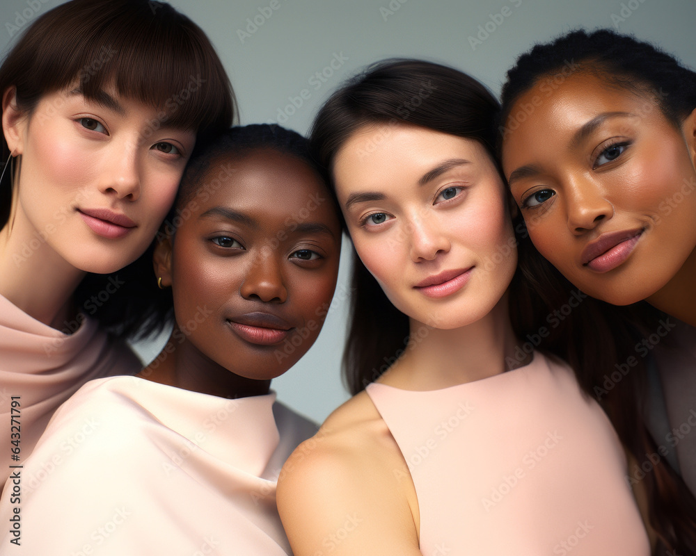Beauty and unity, this diverse group of beautiful women of all skin ...