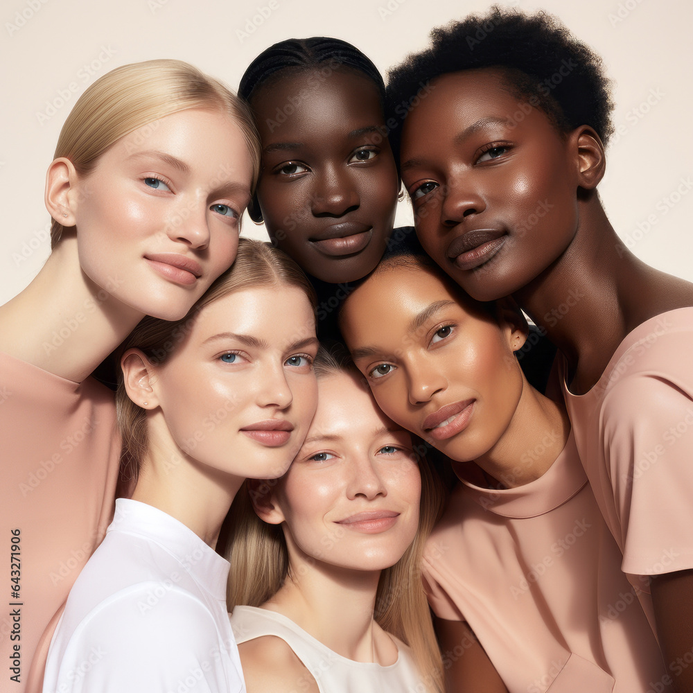 Foto de Beauty and unity, this diverse group of beautiful women of all ...