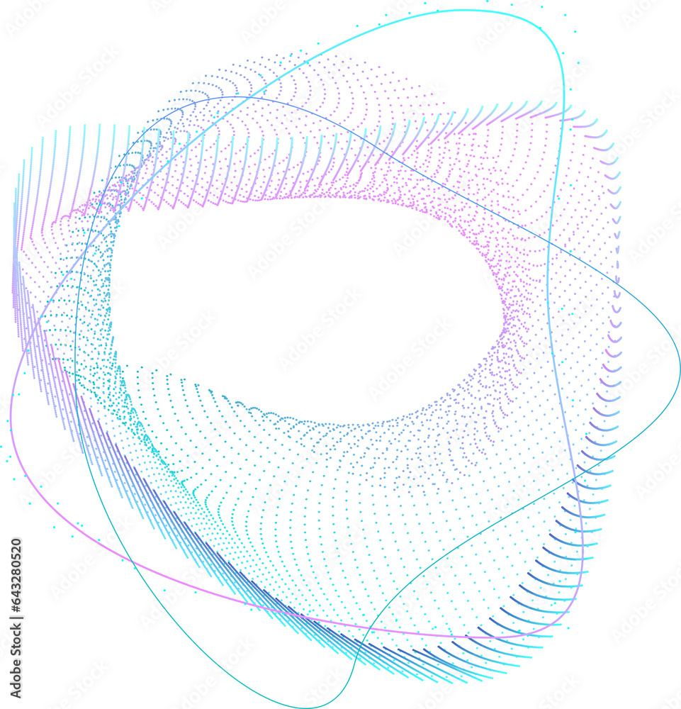 Big Data Network Connection Structure Data Transmission Abstract Wave Figure Made Of Colored