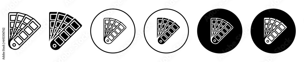 Pantone icon set. color palette vector symbol. color swatch sample ...