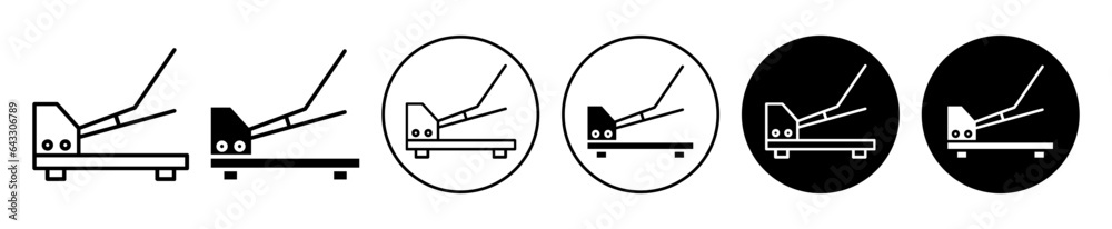 heat press icon set. sublimation vector symbol in black filled and ...