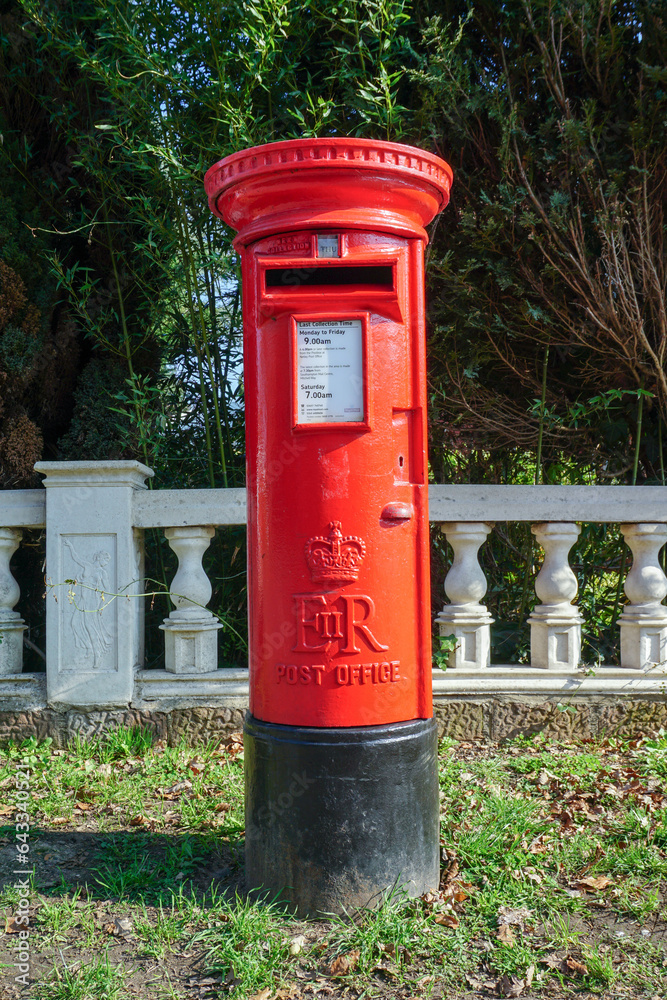 Southampton England 2 March 2023 - A red Royal Mail post box in the UK ...