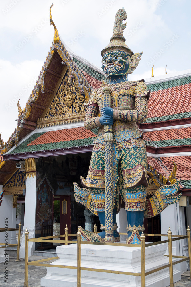 Giant Demon guardian statue located in Grand Palace ,Bangkok Stock ...