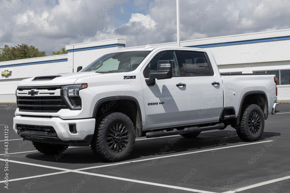 Chevrolet Silverado 2500 display at a dealership. The Chevy Silverado ...