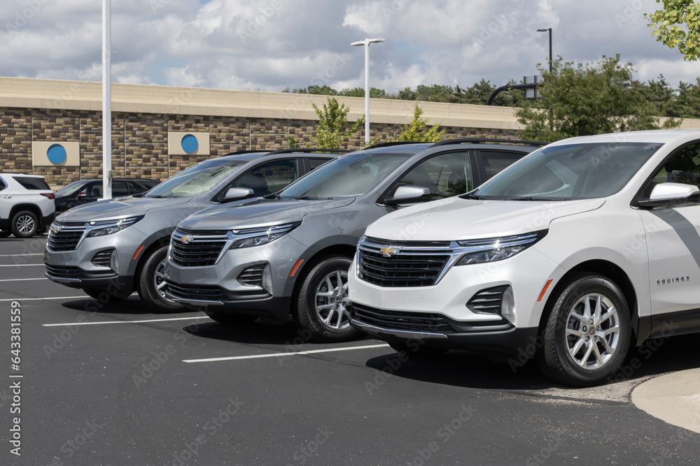Chevrolet Equinox display at a dealership. Chevy offers the Equinox in ...