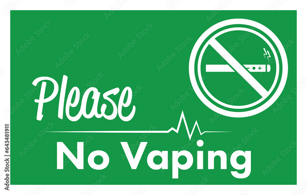 Digital png of please no vaping text and symbol in white on green on ...