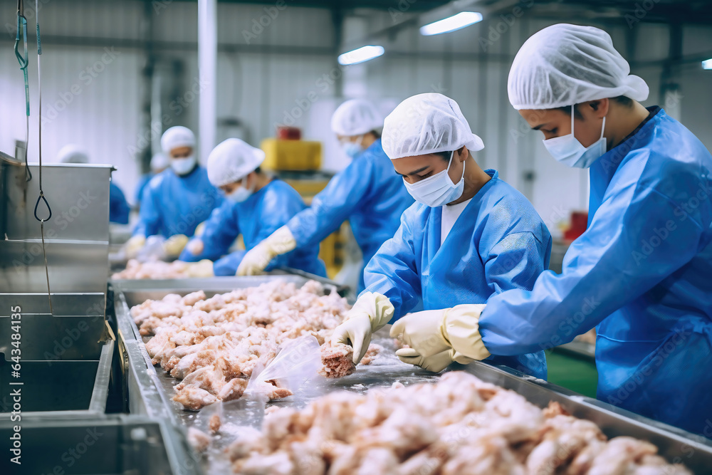 Poultry farm for the production of chicken meat. Industrial production ...