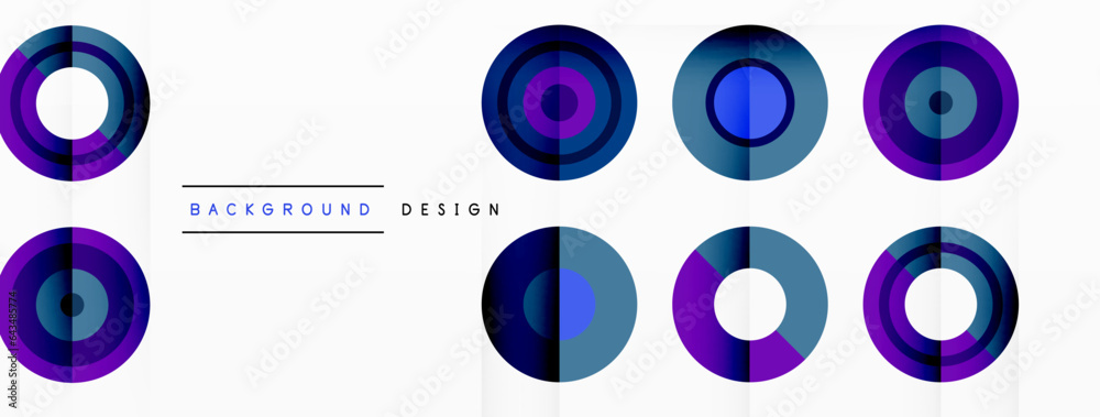 Abstract background with circle symmetric grid composition. Circle ...