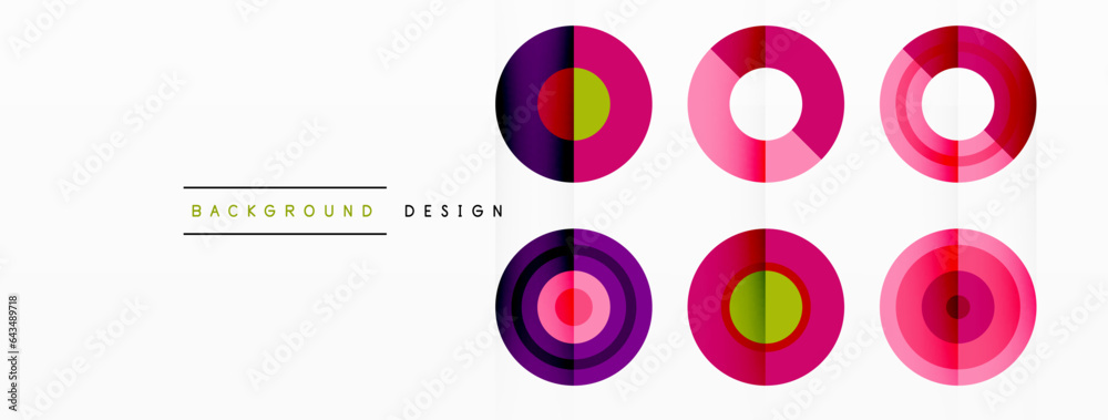 Abstract background with circle symmetric grid composition. Circle ...