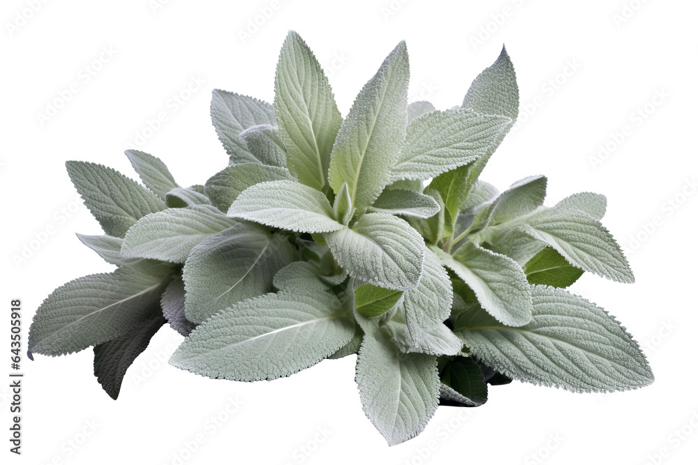 Lamb’s Ear plant PNG isolated on transparent background - A close-up ...