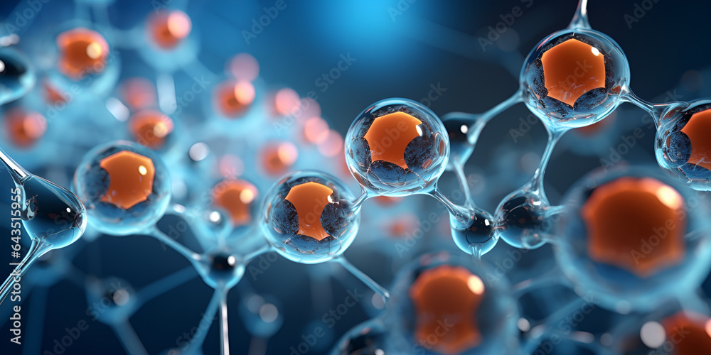 3d rendered illustration of a molecule,,,,, 3d Model Of Molecules With ...