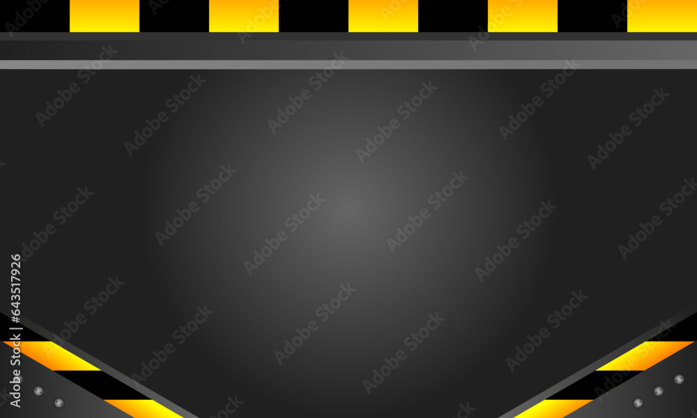 Yellow and black police background to warn of danger areas. Setting for ...