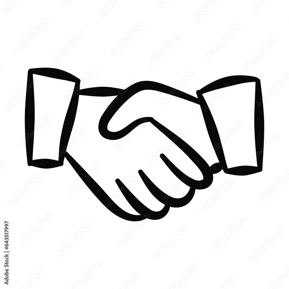 hand drawn illustration of hand gesture or sign emoticon, body language ...