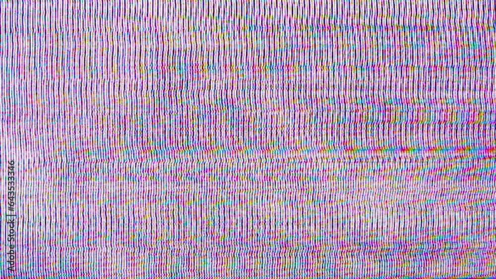 TV noise colorful Moiré effect, Analog Flickering Noise Texture. Black ...