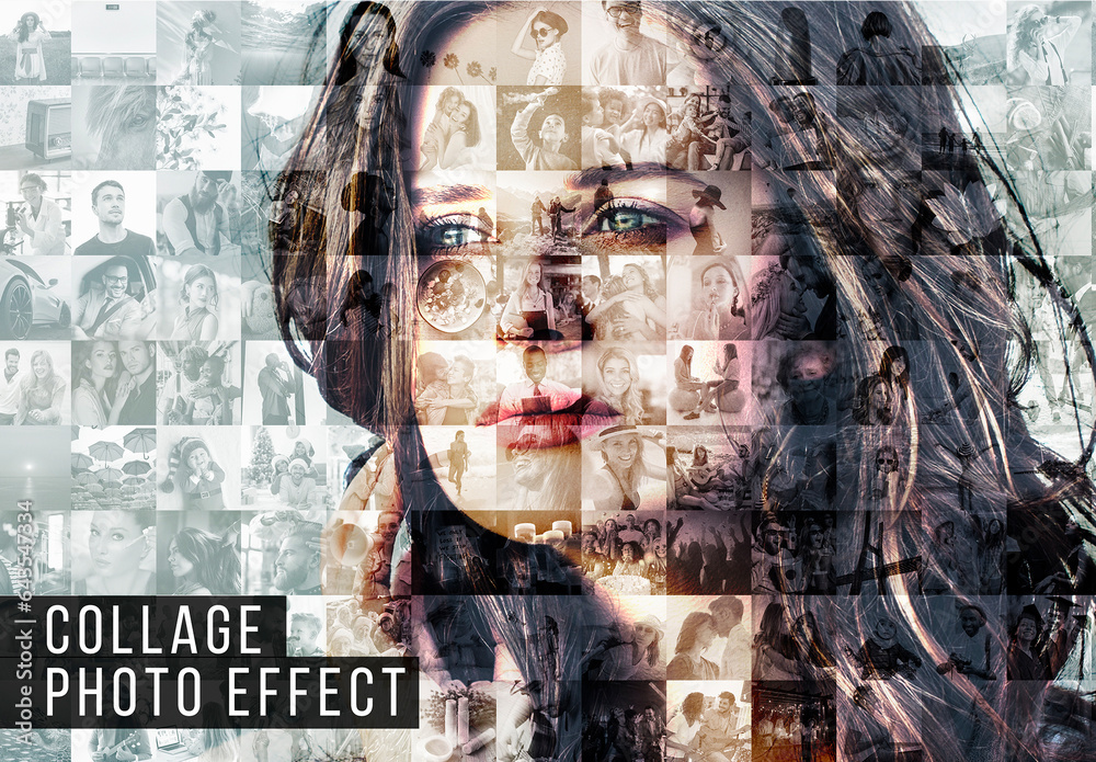 Collage Photo Effect Stock Template | Adobe Stock