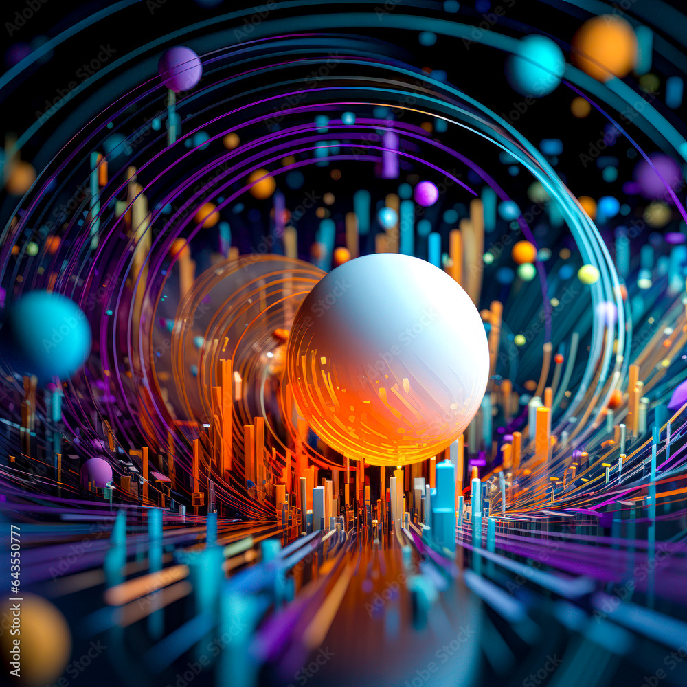 Abstract Concept Design in Colourful Maths Structures Spherical ...
