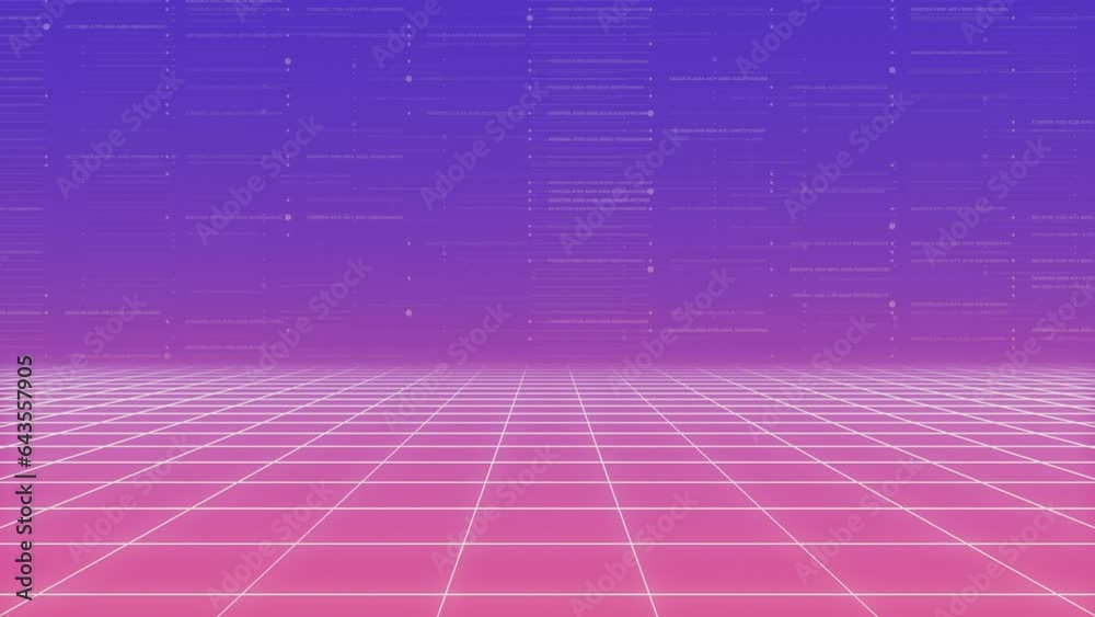 Futuristic animation of seamless empty virtual space with ramp ...