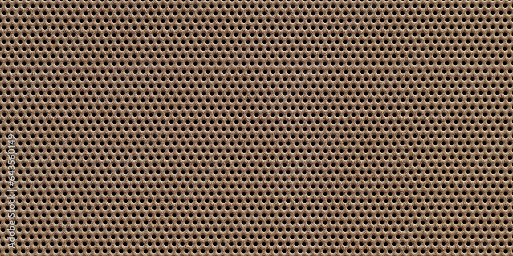 Old vintage radio speaker grid texture pattern, rough surface of an old ...