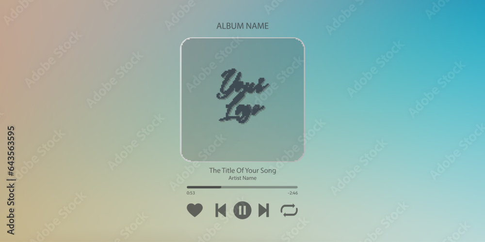 Media player background for a song, for a site for a video, a gradient ...