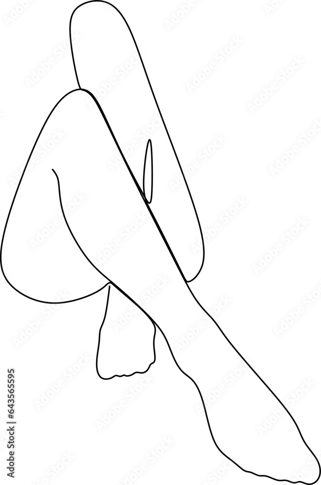 Woman Legs Continuous Line Drawing. Legs Trendy Minimalist Outline ...