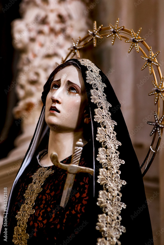Santa Maria dell'Itria church, Ragusa, Sicily (Italy). Statue depicting ...