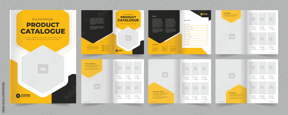 Multipurpose catalog template with cover, back and inside pages ...