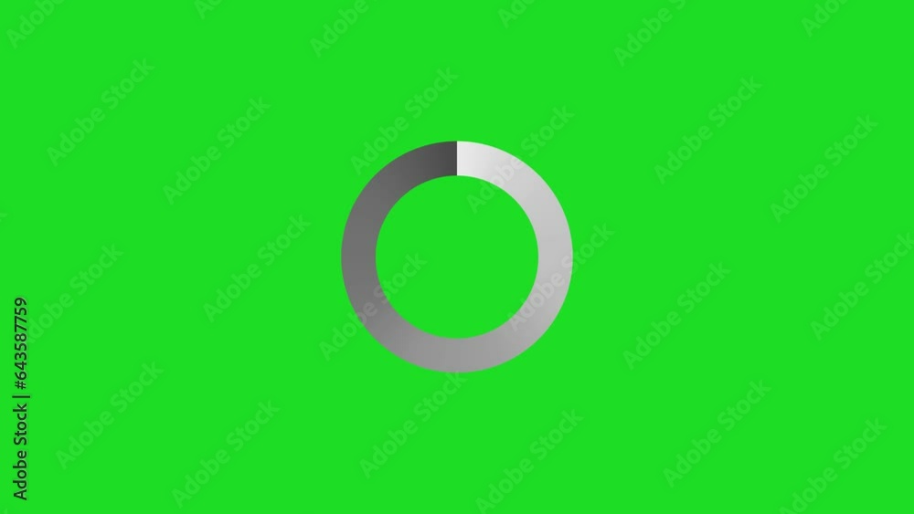 loading green screen animation set UI element in 4K Chroma key green ...