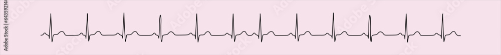 ECG Electrocardiogram show heart beat line. ECG. EKG. Vital sign ...
