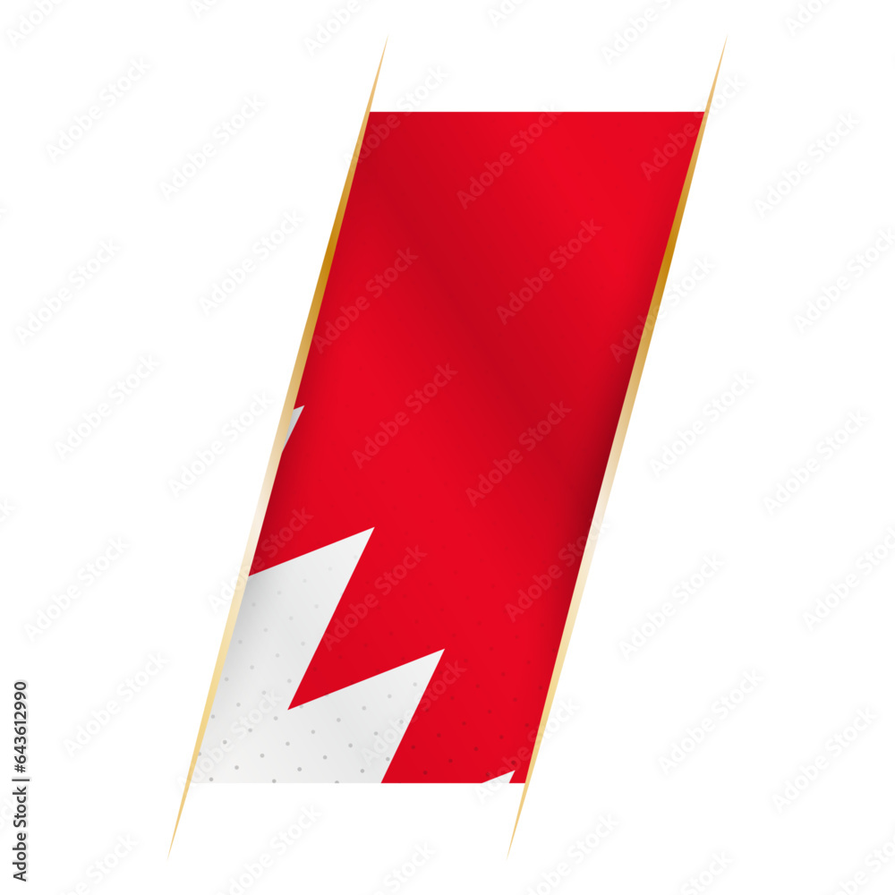 Bahrain flag in the form of a banner with waving effect and shadow ...