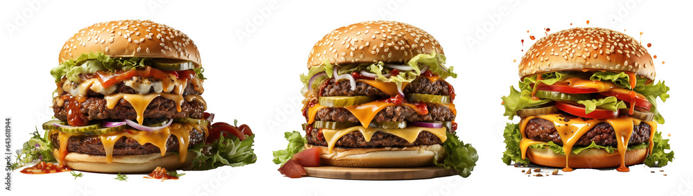 Isolated Cheeseburger with Transparent Background - Perfect for Graphic ...