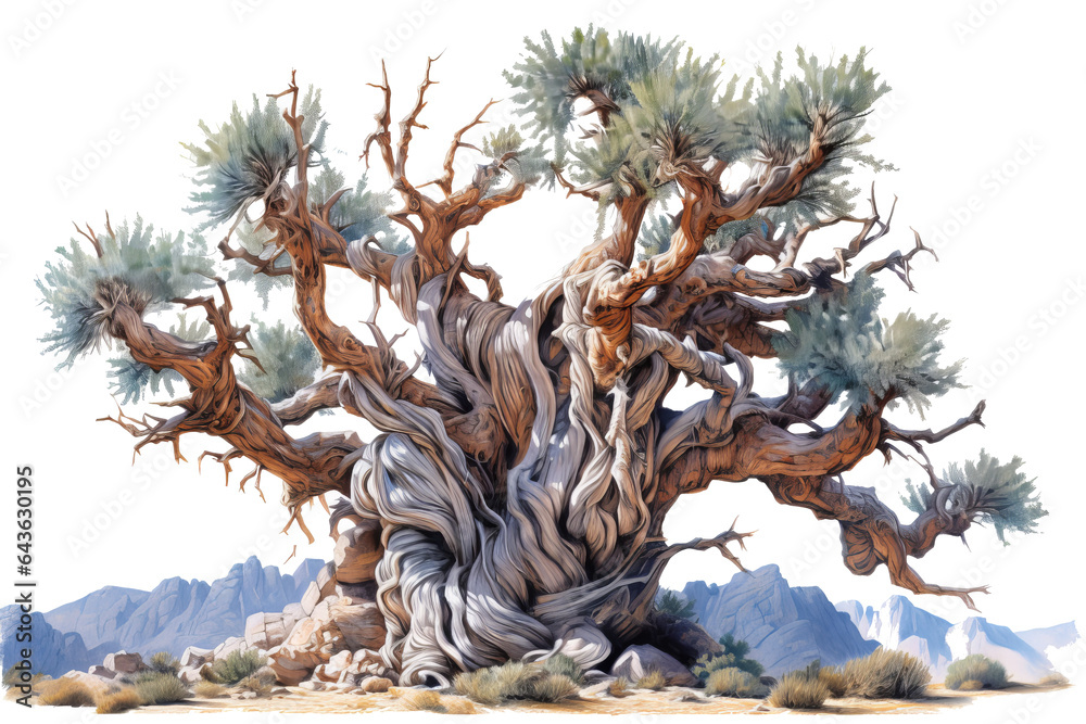 Ancient bristlecone pine tree in the White Mountains of California, USA ...