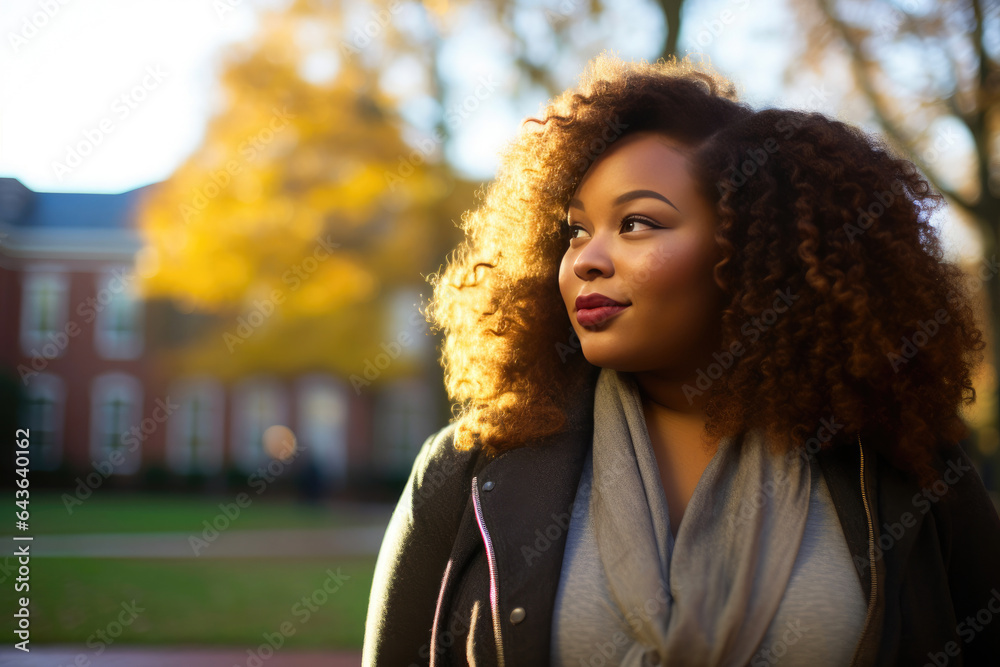 Photo & Art Print Aspiring Student Gazing Beyond, AIproduction
