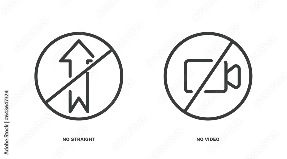 set of traffic signs thin line icons. traffic signs outline icons ...