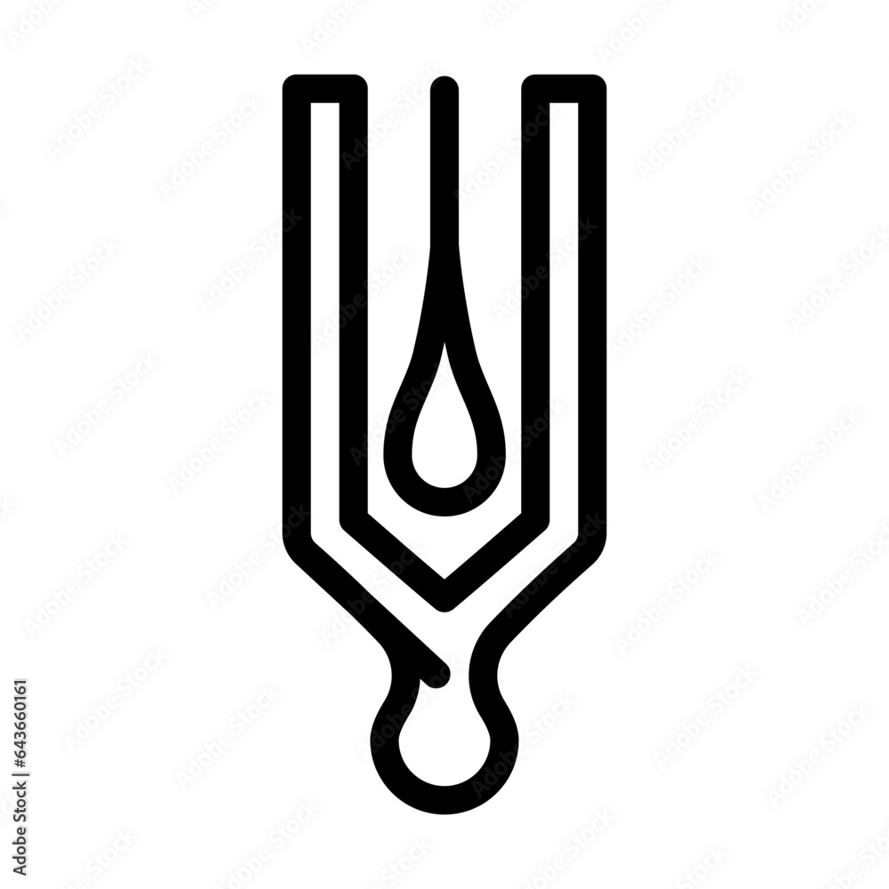 tilak mark line icon vector. tilak mark sign. isolated contour symbol ...