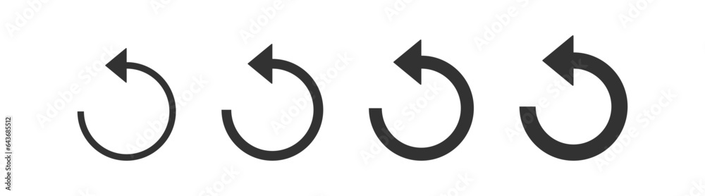 Reload arrow icon. Repeat signs. Refresh button symbol. Reset symbols ...