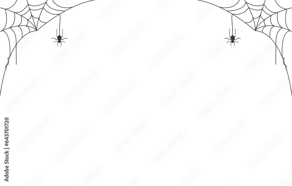 frame with spider on transparent background Stock Illustration | Adobe ...