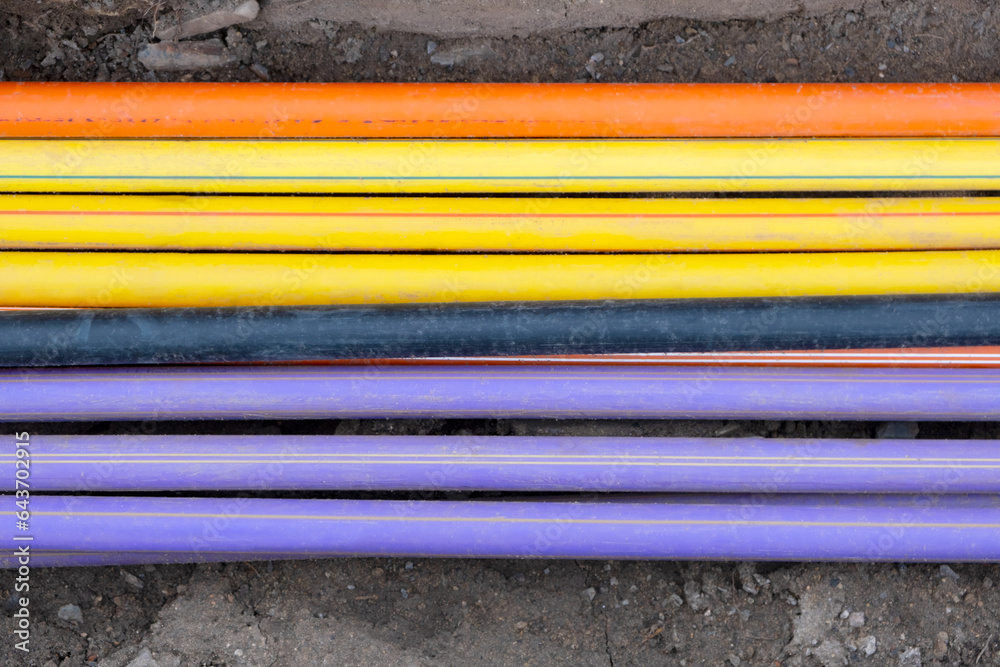 underground electric cable infrastructure communication installation ...