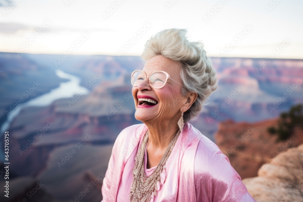 Medium shot portrait photography of a cheerful mature woman wearing a ...