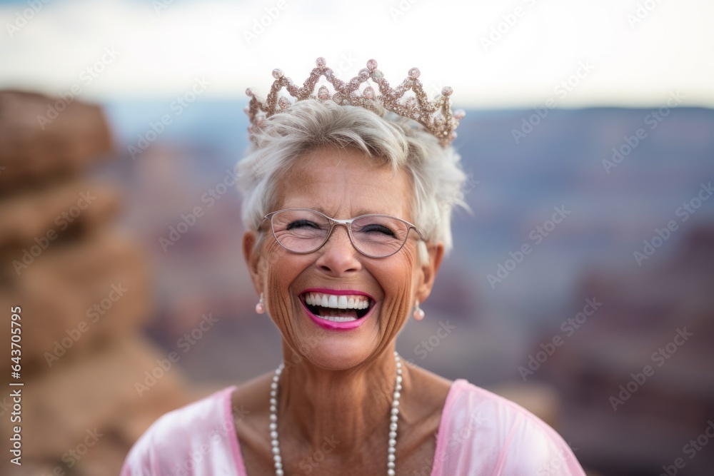 Medium shot portrait photography of a cheerful mature woman wearing a ...