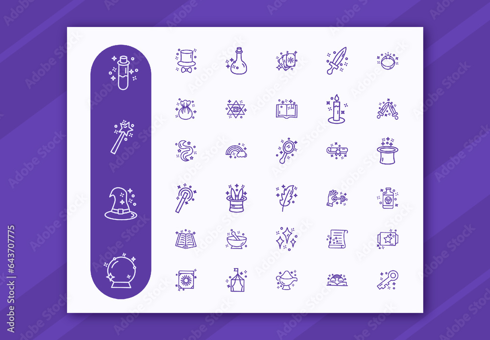 Magic and Esoteric Icon Set Stock Template | Adobe Stock