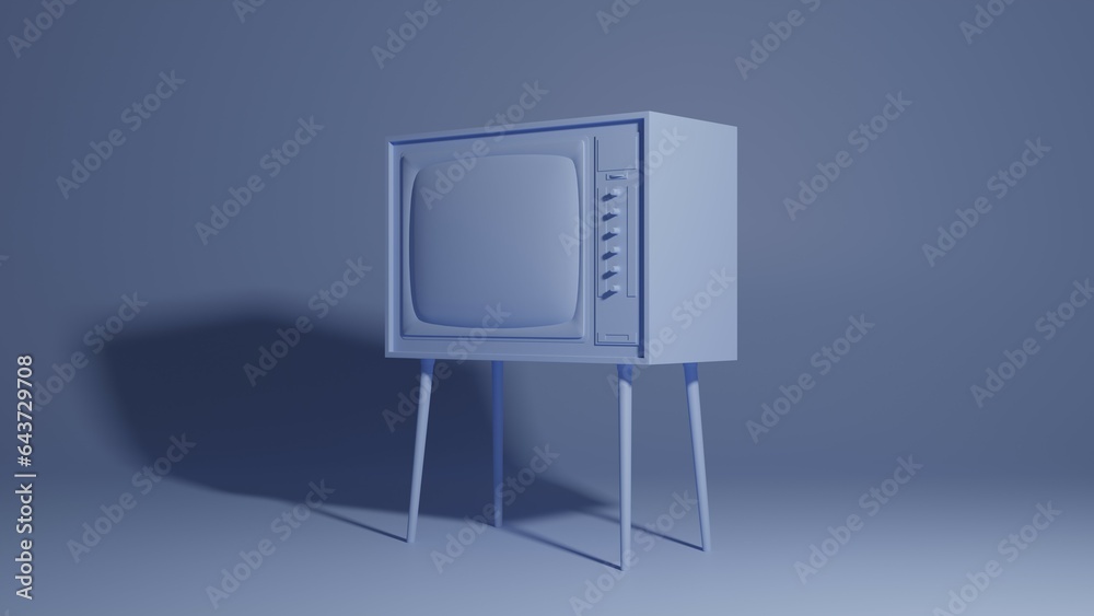Old tv 3d illustration. Vintage, retro tv concept art 3d background ...