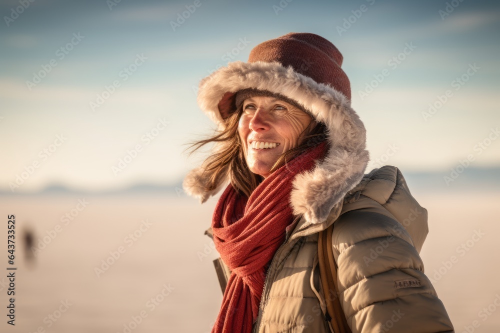 Lifestyle portrait photography of a blissful mature woman wearing a ...