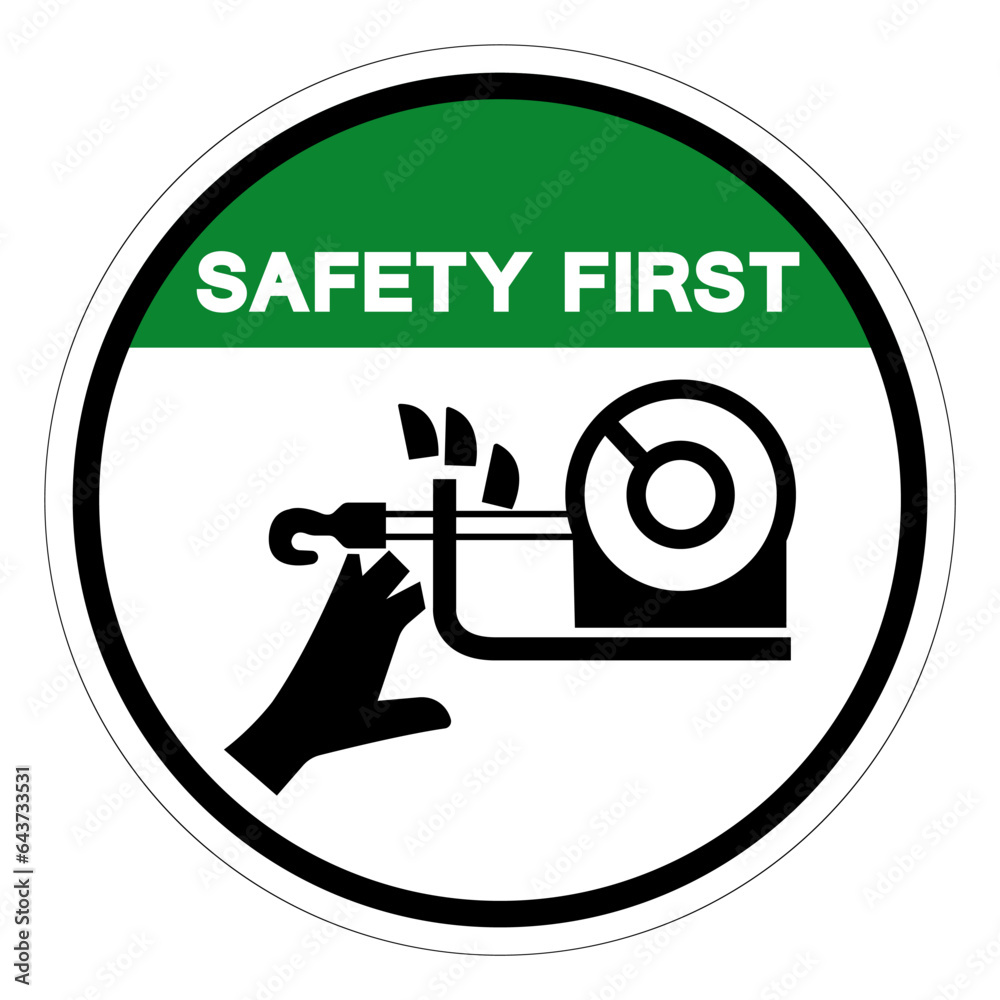 Vetor de Safety First Cutting Of Finger Hazard Symbol Sign, Vector ...