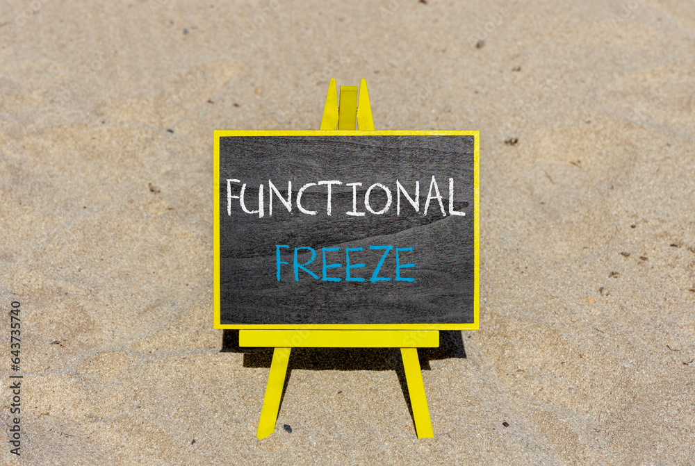 Functional freeze symbol. Concept words Functional freeze on beautiful ...