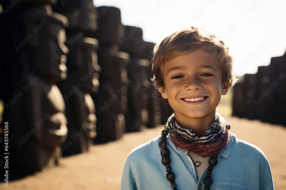Lifestyle portrait photography of a grinning boy in his 30s wearing a ...
