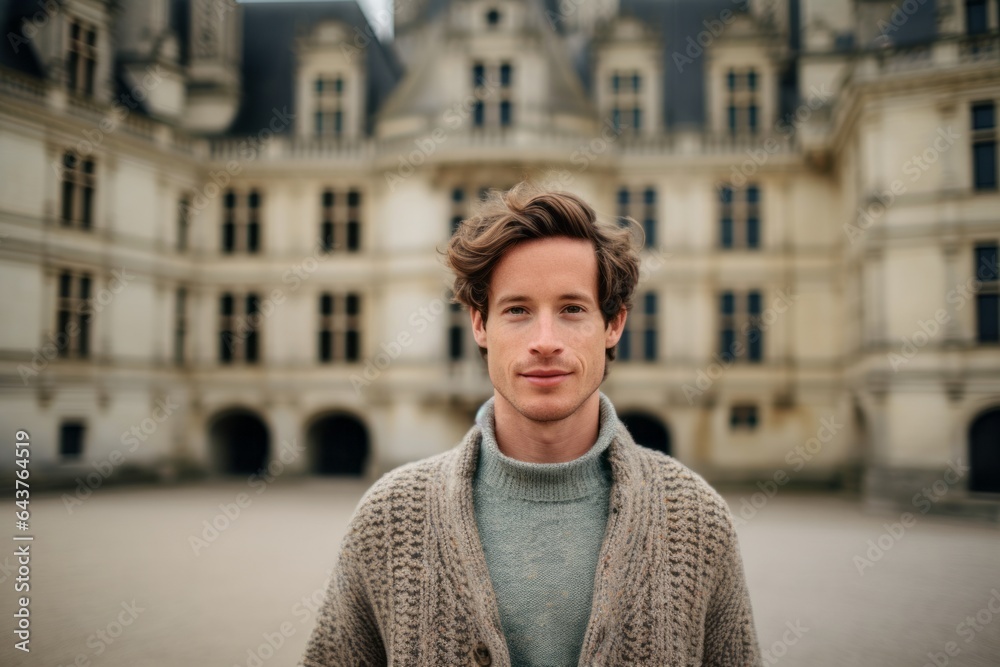Medium shot portrait photography of a glad boy in his 30s wearing a ...
