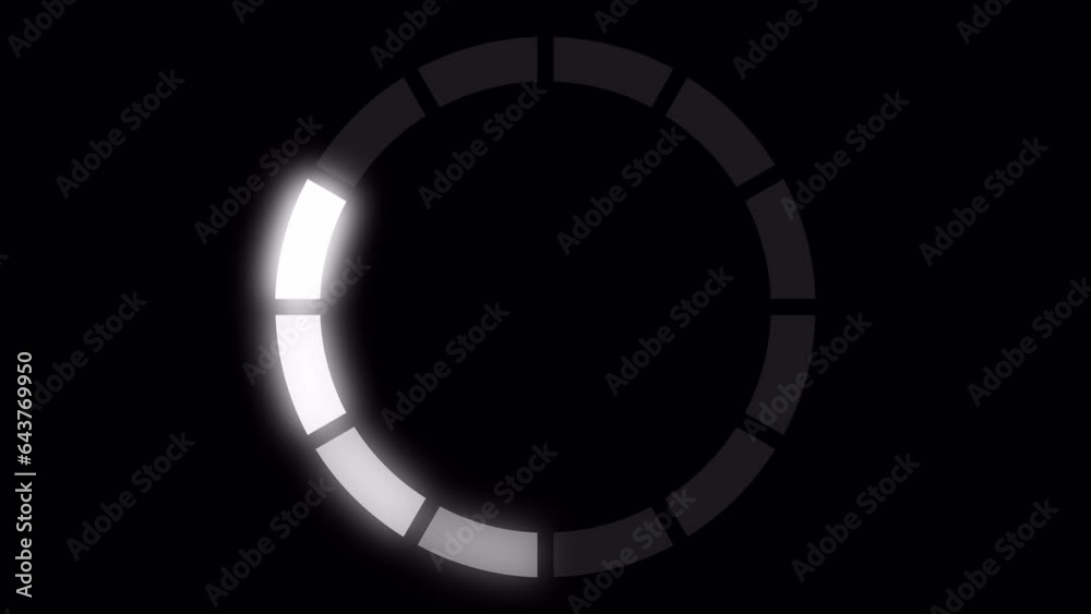 Loading Circle Video with Glow. Loading Animation on Transparent ...