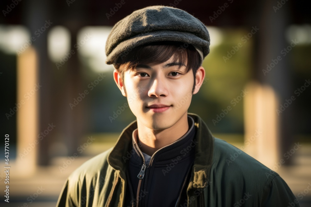 Headshot portrait photography of a glad boy in his 20s wearing a ...