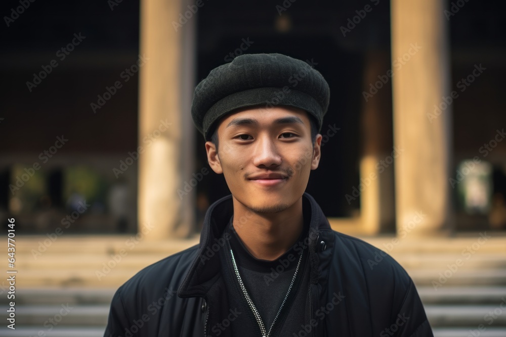 Headshot portrait photography of a glad boy in his 20s wearing a ...