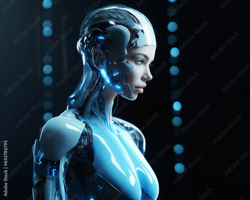 Machine learning reaction and ai artificial intelligence.Chat bot ...